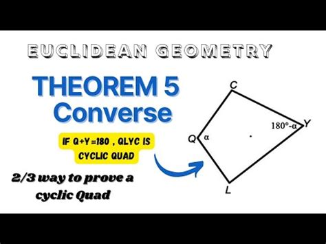 Theorem 5 Converse EUCLIDEAN GEOMETRY Grade 11 12 YouTube