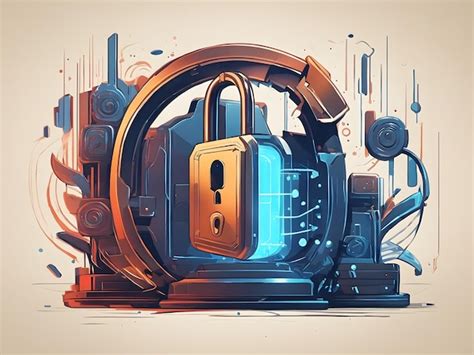 Premium Ai Image Flat Illustration Of Network Security Lock Concept