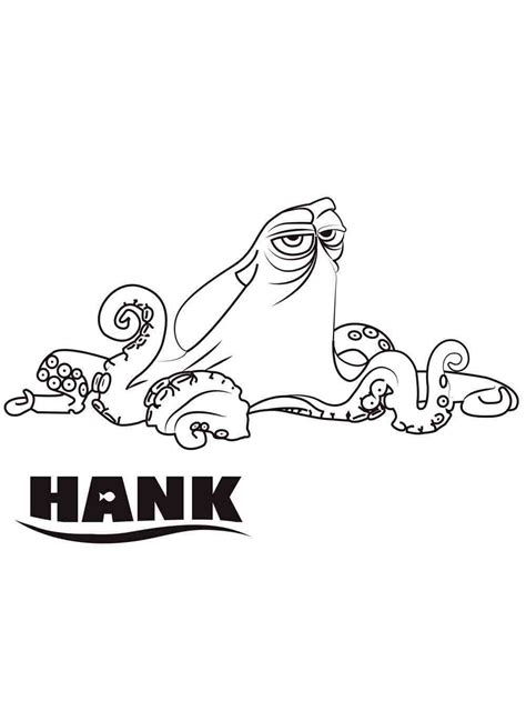 Hank From Finding Dory Coloring Page