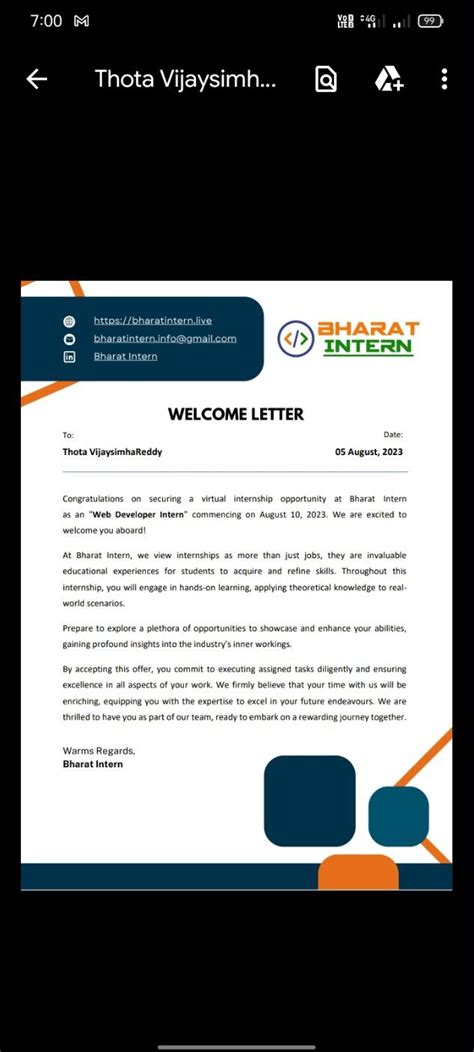 vijay simha reddy on linkedin bharatintern nxtwaveccbp nxtwaveteam