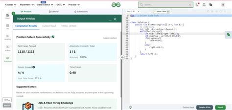 geeksforgeeks dsa codingjourney gfg160 geekstreak2025 saksham aggrwal