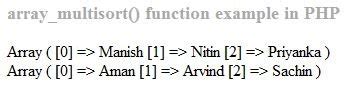 How To Use Array Multisort In PHP