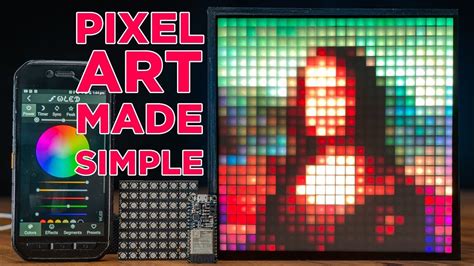 How To Make Custom Pixel Art With NO CODE On Any LED Grid GlowBit Matrix With WLED ESP32