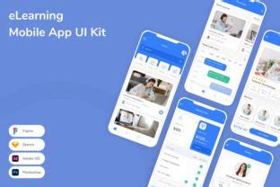 ELearning Mobile App UI Kit Graphic By Betush Creative Fabrica