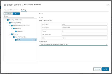 update multiple 6 7 esxi hosts root password via host profile