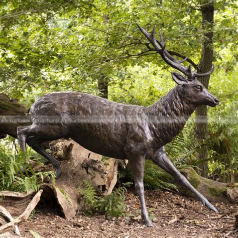 Bronze Stag Garden Sculpture