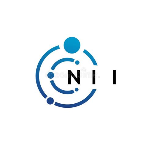 Nii Letter Technology Logo Design On White Background Nii Creative