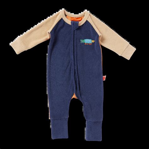 Crocodile Terry Long Sleeve Romper Kuranga Native Nursery