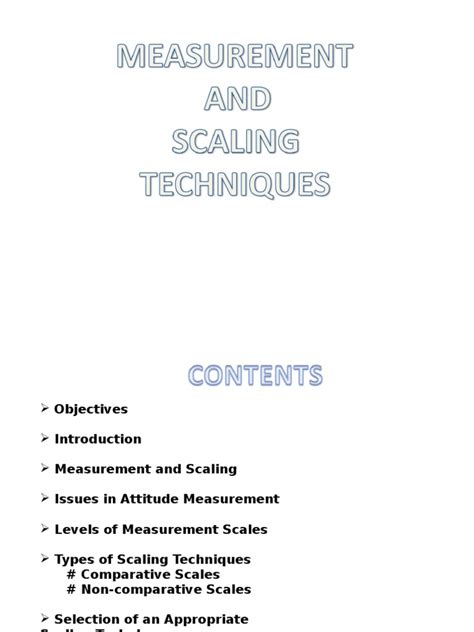 Measurement And Scalling Pdf