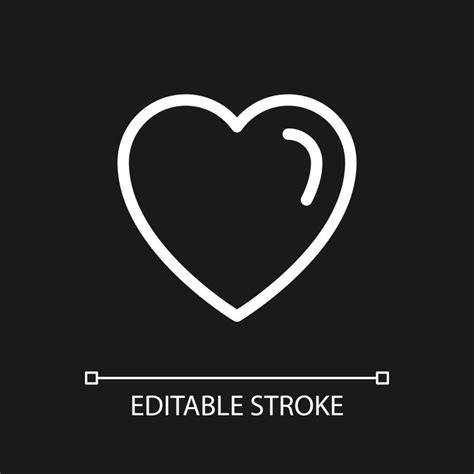 corazón píxel Perfecto blanco lineal ui icono para oscuro tema oferta