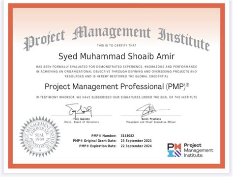 Sm Muhammad Shoaib A Pmp ® On Linkedin Thanks God Finally Achieve The
