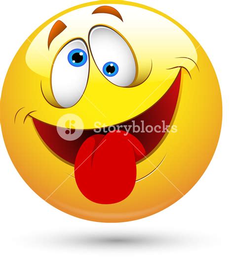 Smiley Vector Illustration Tongue Out Royalty Free Stock Image Storyblocks
