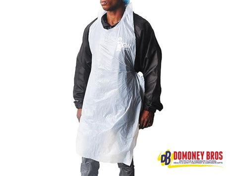 Apron Plastic Disposable 30 Micron Domoney Brothers