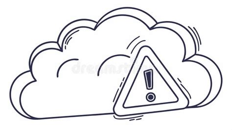 Warning Cloud Vector Alert And Danger Icon For Notifications And Safety Messages Vector Design