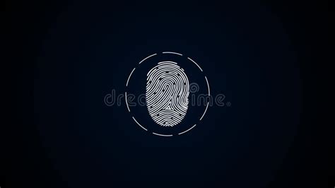 Fingerprint Sign Fingerprint Animated Cartoon Sign On Green Screen