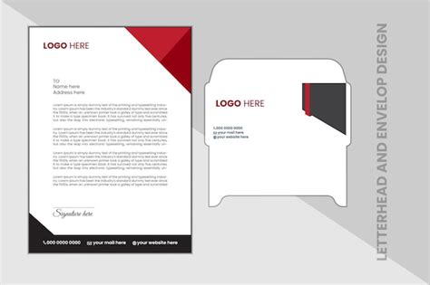 Premium Vector Trendy Letterhead And Envelop Design