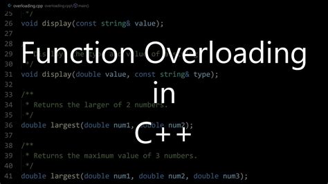 Function Overloading Multiple Functions With The Same Name Youtube