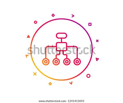 Restructuring Line Icon Business Architecture Sign Stock Vector