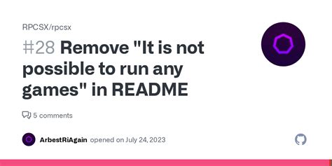 Remove It Is Not Possible To Run Any Games In Readme · Issue 28