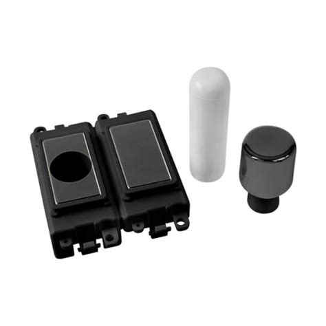 Click GridPro Black Nickel Module Dimmer Mounting Kit With Black Surround UKES