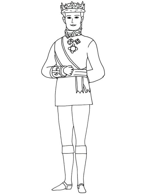 Prince With Crown Coloring Page Download Print Or Color Online For Free