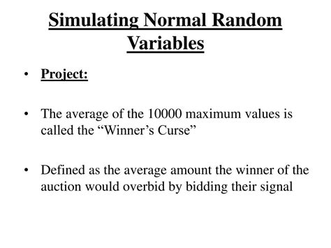 ppt simulating normal random variables powerpoint presentation free
