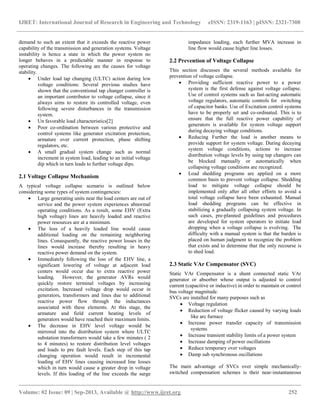 Voltage Collapse Mitigation By Reactive Power Compensation At The Load