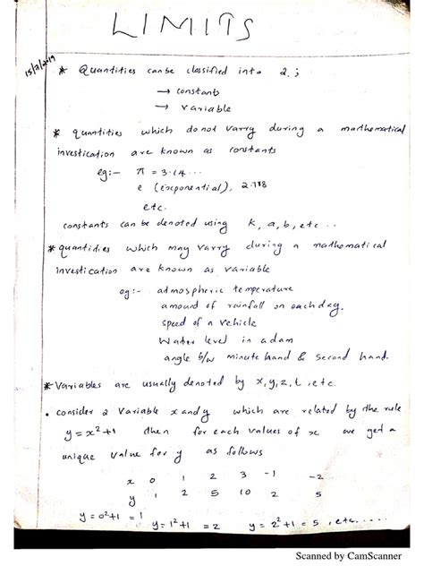 Limits Pdf