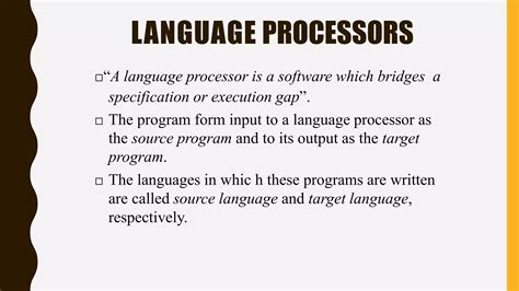 Language Processors Ppt