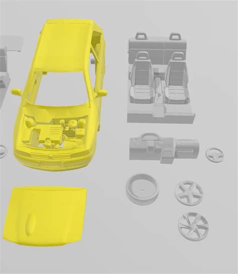 Fichier STL STL VOLKSWAGEN GOL GTI TURBO CL IMPRIMÉ MODÈLESPlan pour impression D à