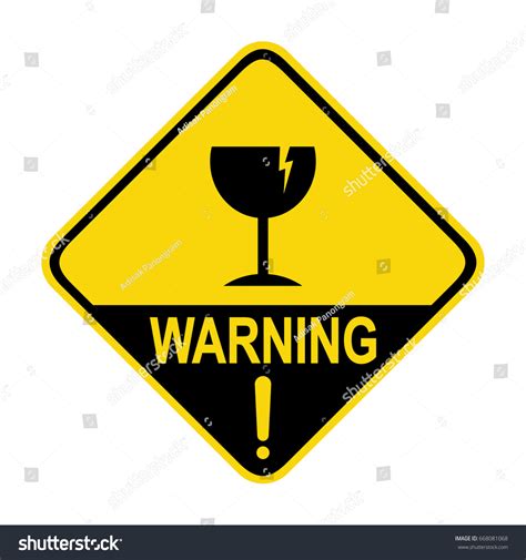Glassware Safety Symbol Broken