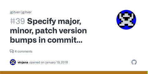 Specify Major Minor Patch Version Bumps In Commit Messages · Issue