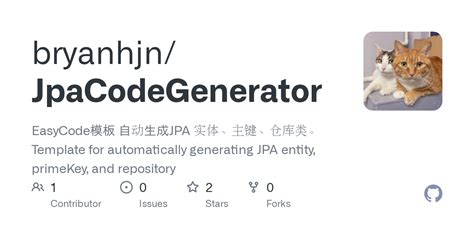 Github Bryanhjnjpacodegenerator Easycode模板 自动生成jpa 实体、主键、仓库类