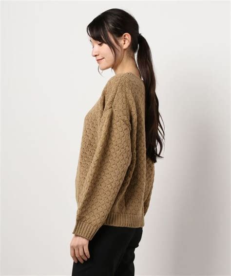 Samansa Mos2（サマンサ モスモス）の「ポコポコ柄編みニットプルオーバー（ニットセーター）」 Wear