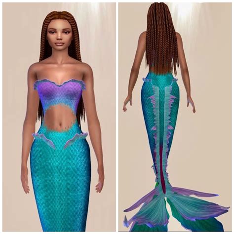 Ariel Of Atlantica Halle Bailey Sims 4 Create A Sim Disney The Little