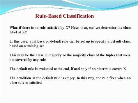 rulebased classification rulebased classifiers where the learned model