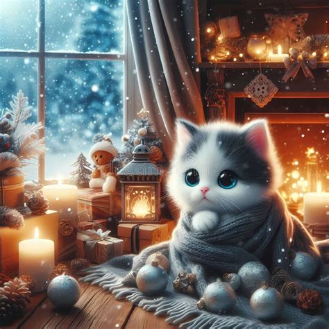 Snow Cat Art Wallpaper Stunning White Cat In Snow Hd Wallpaper