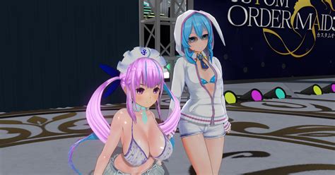Com3d2 Vプロレス（ すいあく Vs さくゆい） 焔のマンガ バーチャルyoutuber ホロライブ 湊あくあ Pixiv