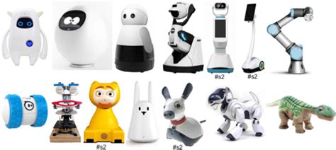 cluster 5 mobile robots with facial features but no download