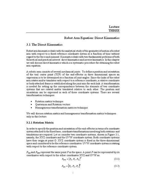 4 dh representation pdf cartesian coordinate system coordinate system