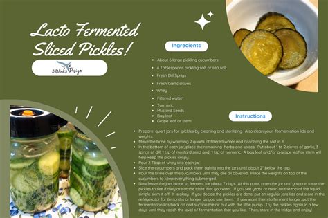 Lacto Fermented Pickles Using Whey