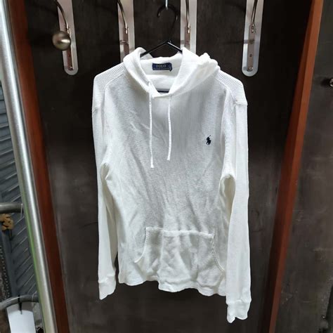 Polo Ralph Lauren Mens Size L White Hoodies