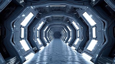 벽이 갈라진 미래의 복도를 그린 초현실적인 3d 그림 현대 기술 배경 초현실 배경 실적 배경 이미지 Hd 현대 기술 초현실 실적 배경 사진 무료 다운로드