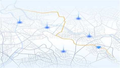 Gps跟踪地图 抽象等轴定位轨迹仪 街道地图导航映射中的轨道导航销 向量例证 插画 包括有 城市 背包 298120196