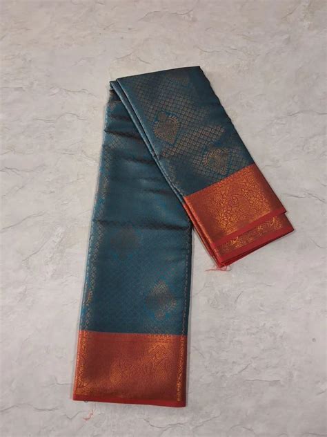 Peacock Green Printed Silk Saree 63 M With Blouse Piece At Rs 1155