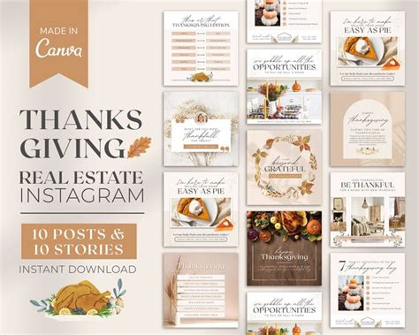 10 Thanksgiving Realtor Instagram Posts Real Estate Social Media Posts