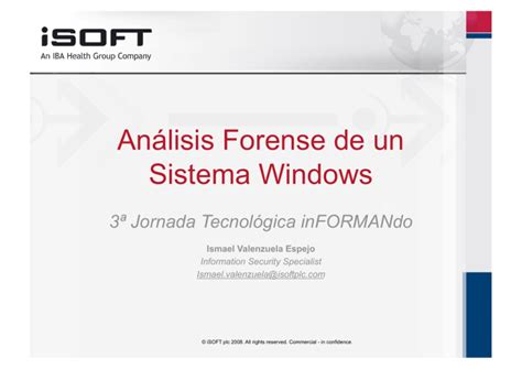 Análisis Forense de un Sistema Windows