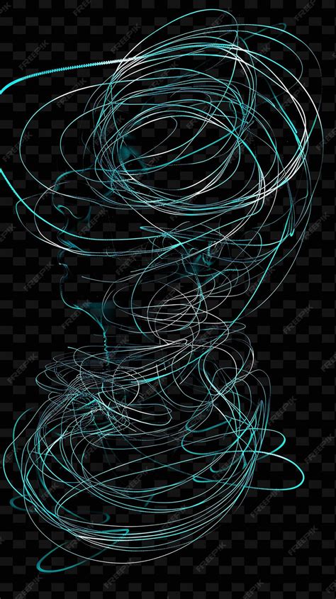Premium Psd Glowing Neon Wires Tangled Wireframe Texture Material