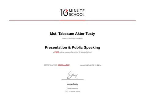 Msttabasum Akter Tusty On Linkedin Presentation And Public Speaking