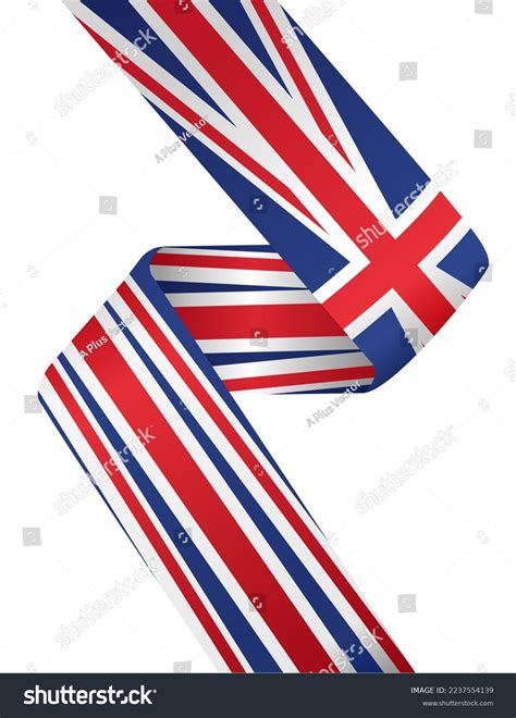 Waving Flag Uk Isolated On Png Stock Illustration Shutterstock